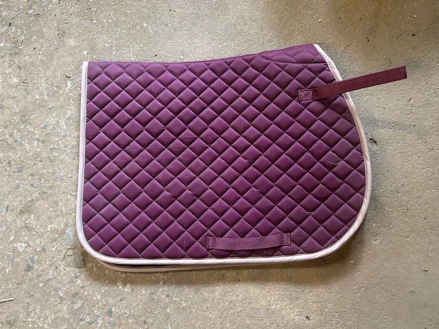 burgundy saddle pads